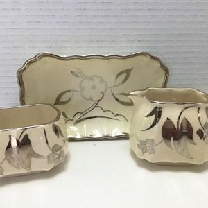 Sandland | Dining | Sandland Ware Silver Leaf Pattern Luster Sugar ...
